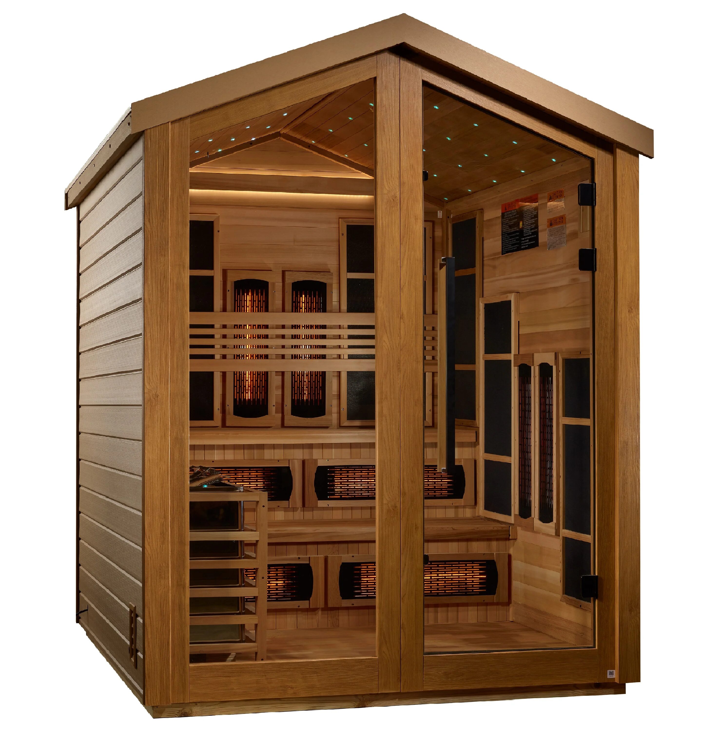 Big Bang 3 Person Corner Commercial Grade Full-Spectrum Salt Sauna ...